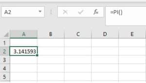 How to Insert Pi in Excel