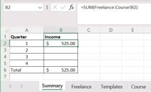 How to Sum Multiple Tabs in Excel - Add Data Across Sheets